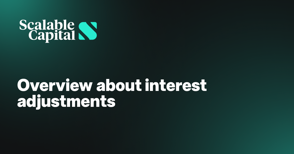 Overview about interest adjustments | Scalable Capital